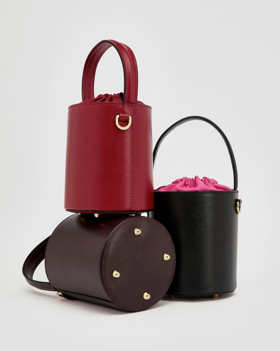 Mini Catherine nero interno fucsia | LE NOM